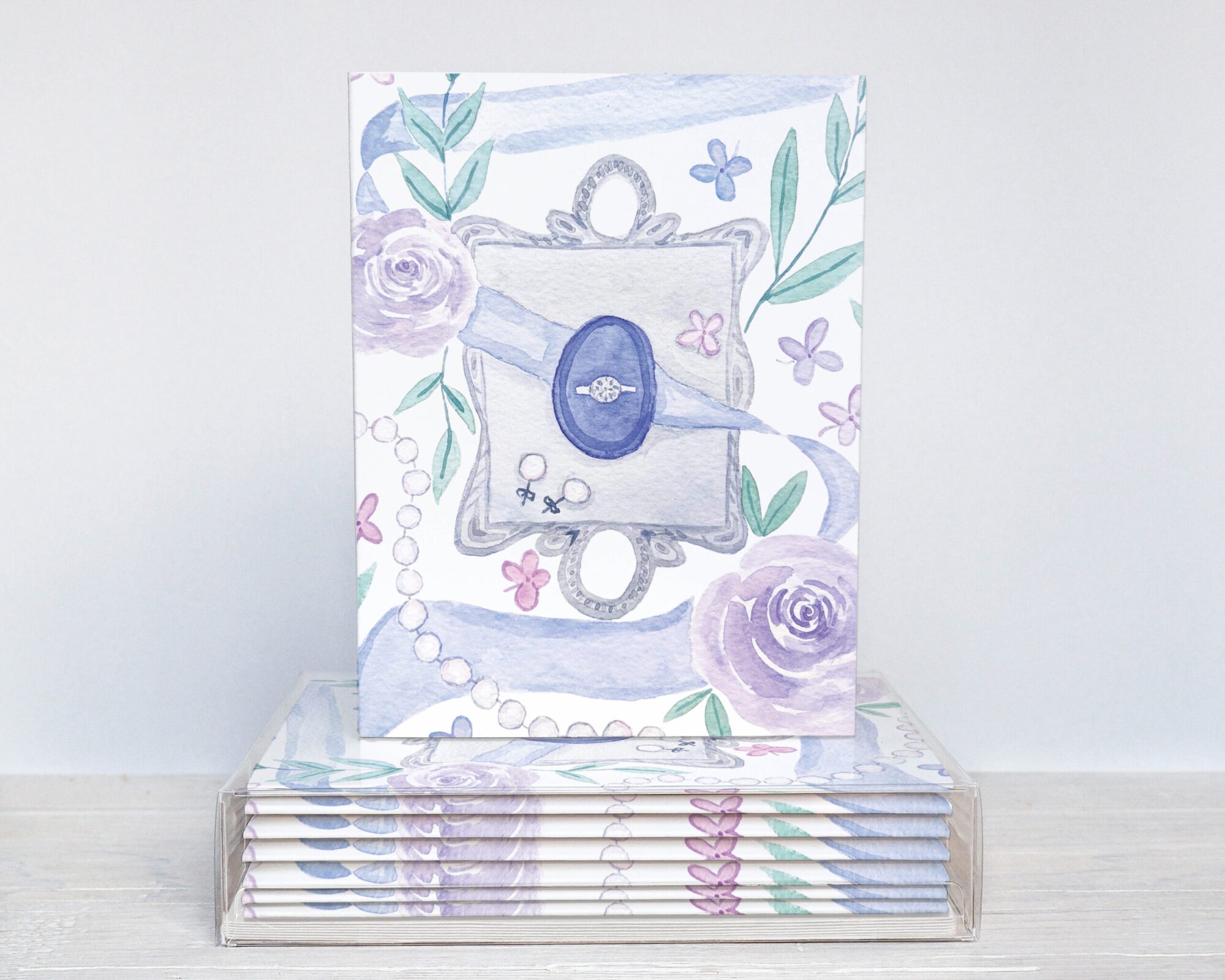 Purple Engagement Ring Card - White Clover Paper Co.