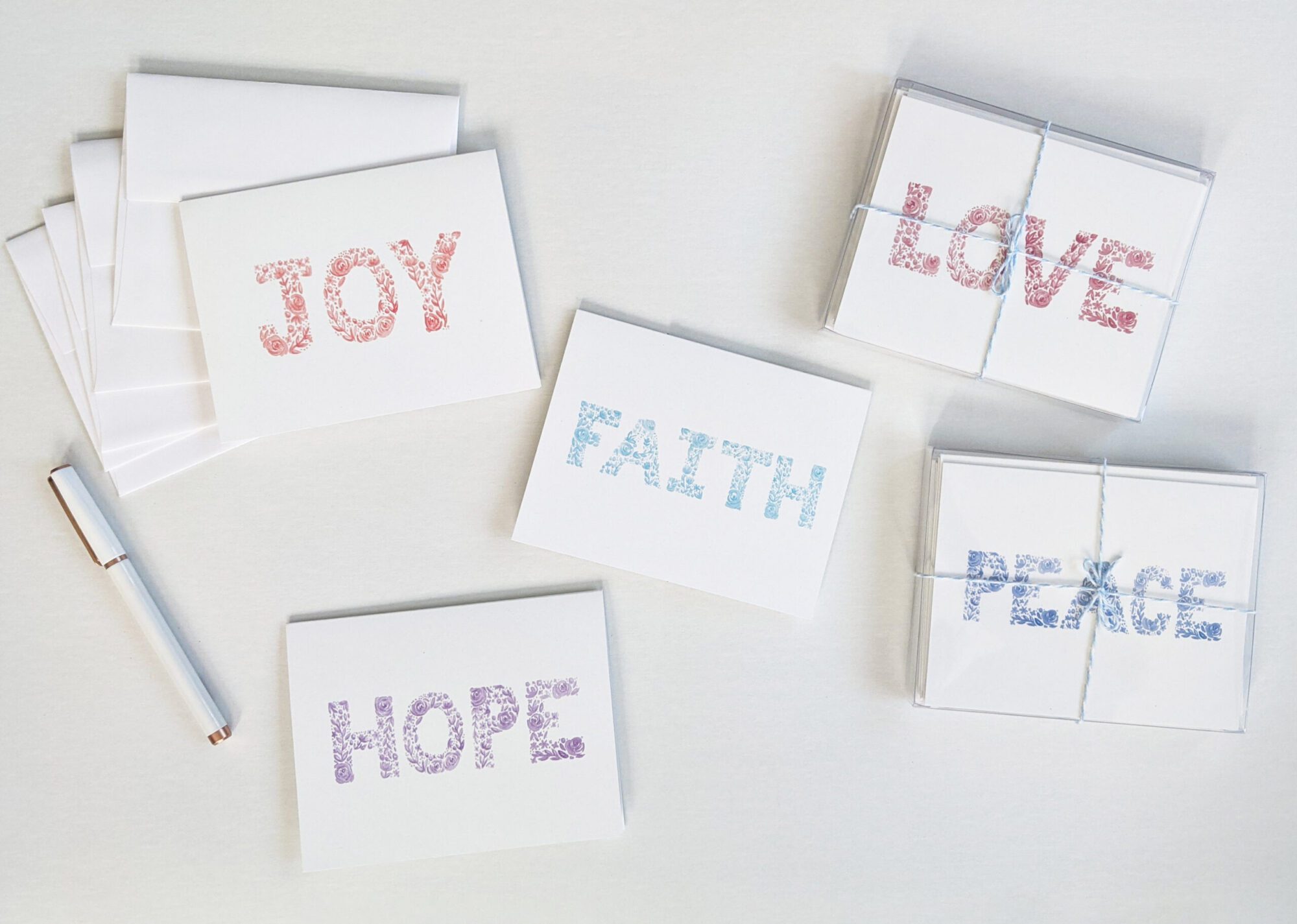 Faith, Hope, Love, Peace, and Joy | Variety Pack Of 10 Christian Cards ...