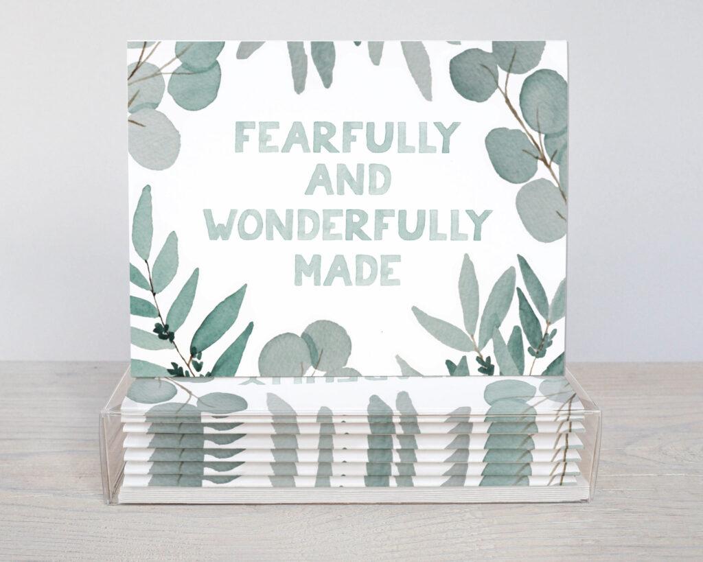 Fearfully And Wonderfully Made Card - White Clover Paper Co.