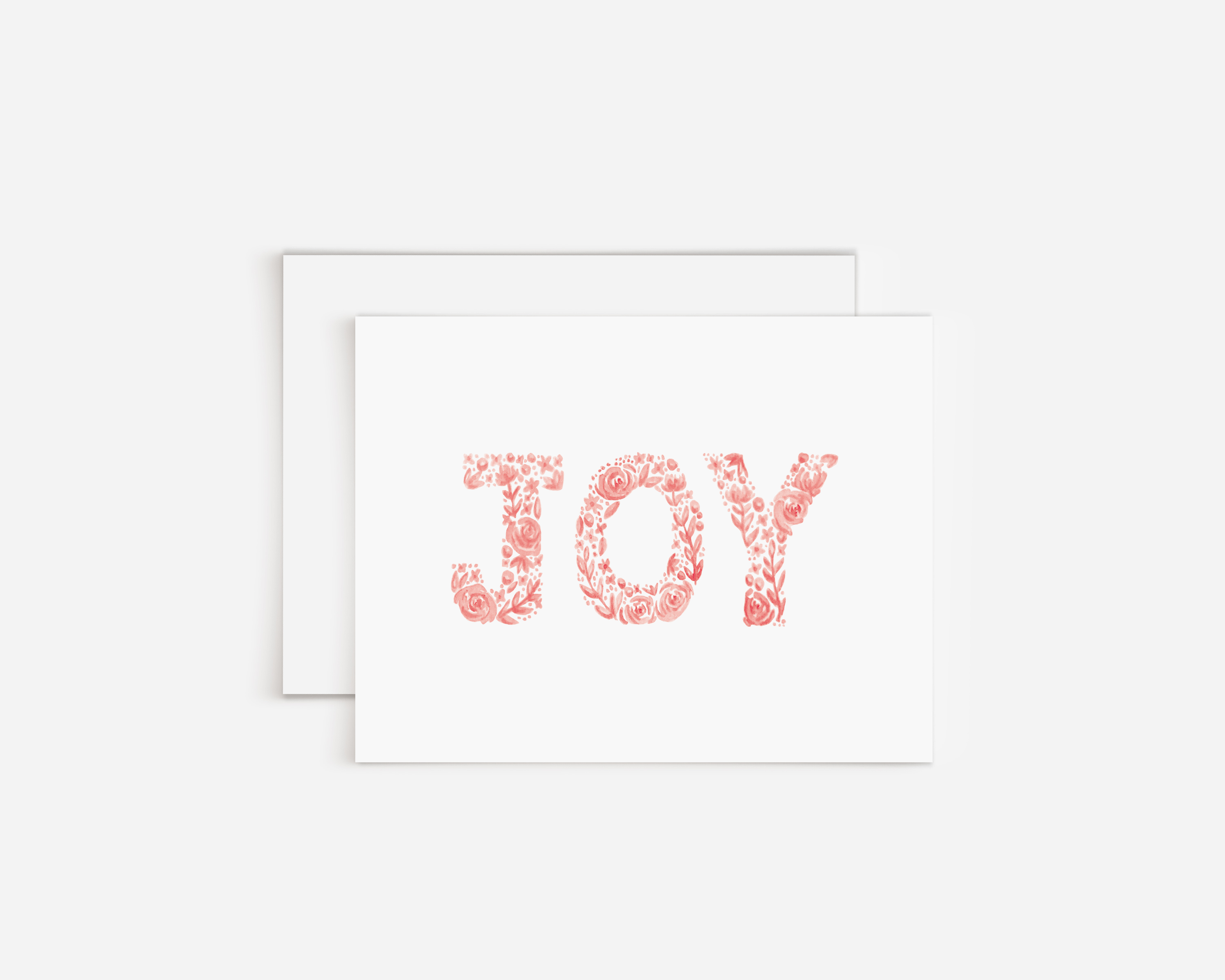 Joy Floral Watercolor Card - White Clover Paper Co.