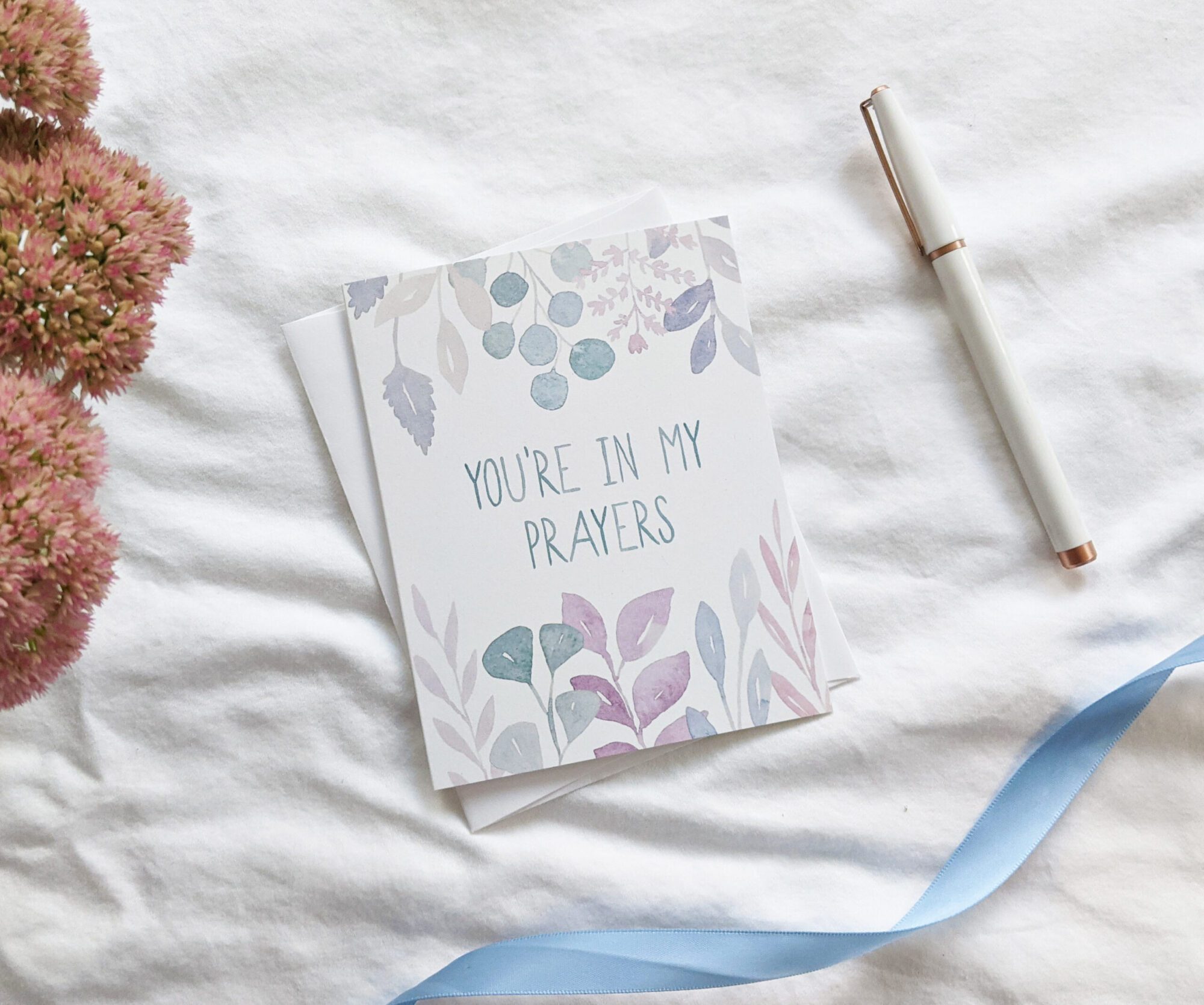 You're In My Prayers Christian Greeting Card - White Clover Paper Co.