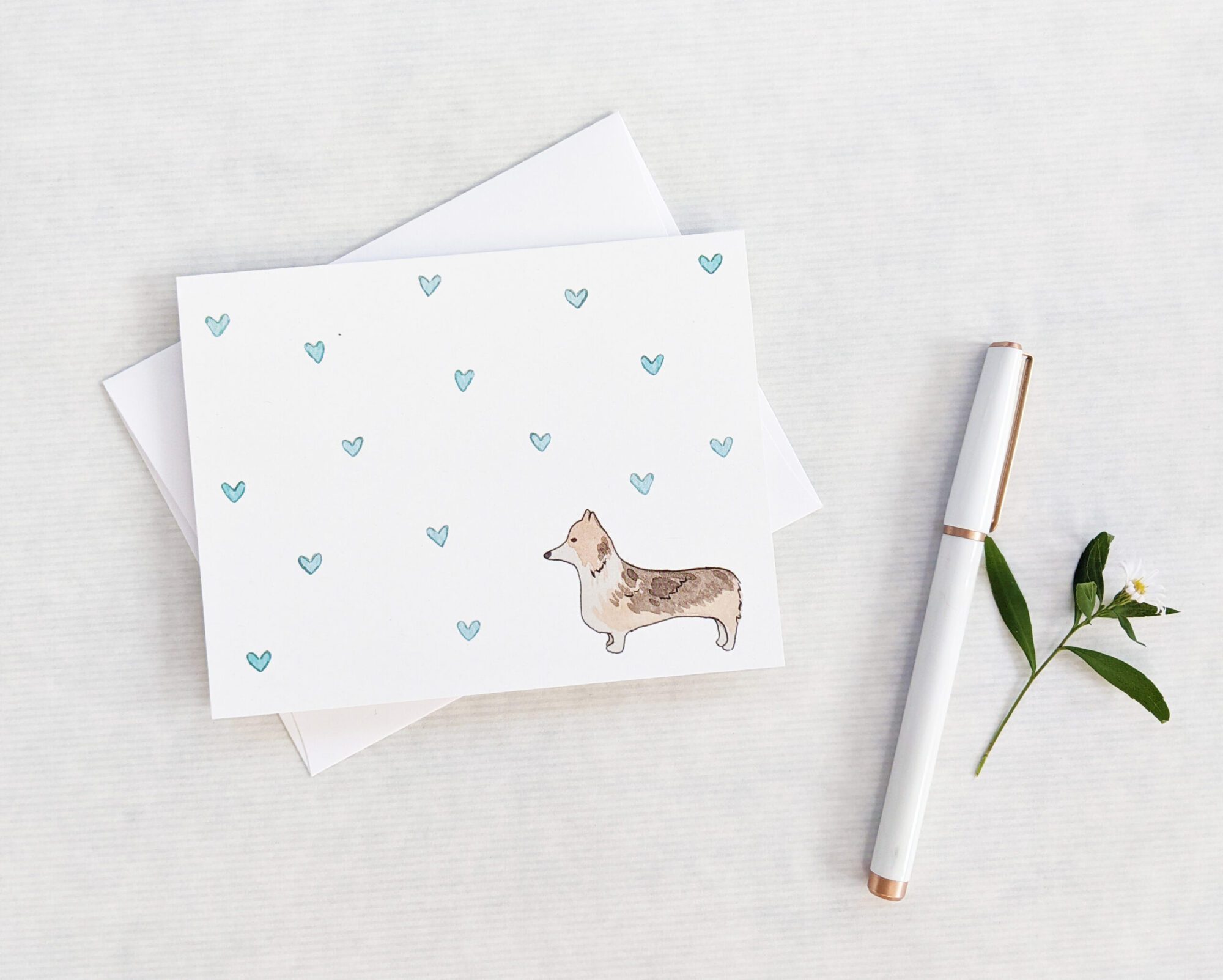 Corgi Greeting Card - White Clover Paper Co.